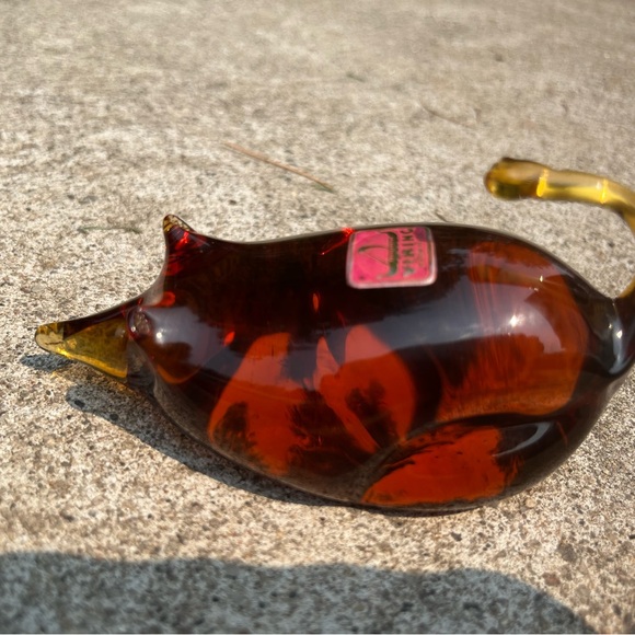 Viking | Art | Viking Glass Mouse Figurine In Amber And Gold | Poshmark